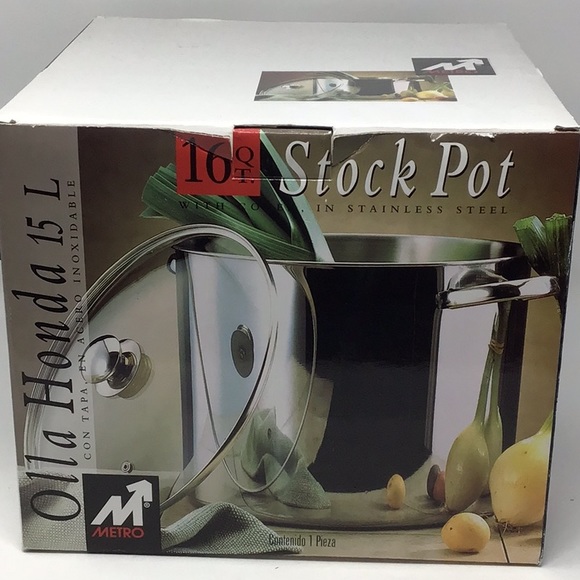 Metro | Kitchen | Metro 6 Quart Stainless Steel Covered Stock Pot ...